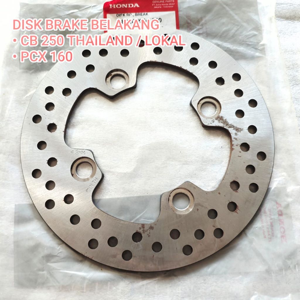 PCX 160 CBR250 THAILAND NON ABS DISKBRAKE REAR DISC PLATE | Shopee ...