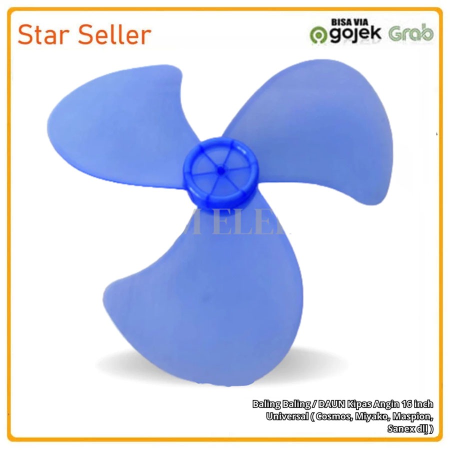 Universal 16 inch Fan Propeller / LEAF (Cosmos, Miyako, Maspion, Sanex ...