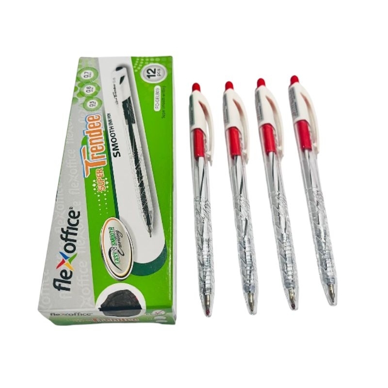 MERAH SEMIGEL PEN TRENDEE RED INK/0.7MM/ 12PCS | Shopee Philippines
