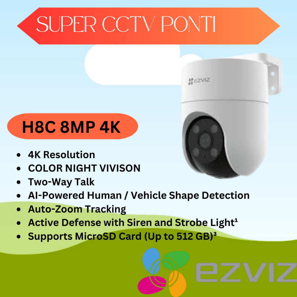 EZVIZ H8C 4K 8MP PRO WIFI CCTV IP CAM | Shopee Philippines