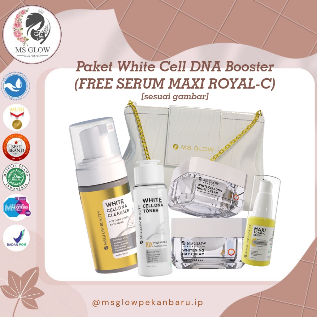 WHITE CELL DNA BOOSTER SERIES PACKAGE MS GLOW FREE SERUM MAXI ROYAL-C | Shopee Philippines