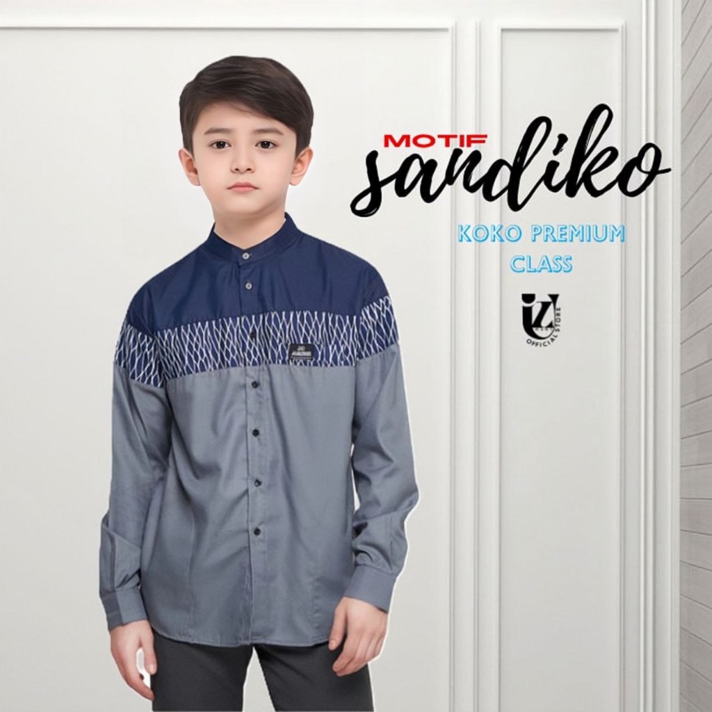 Latest Sandiko Model Batik Combination Long Sleeve Children's Koko ...