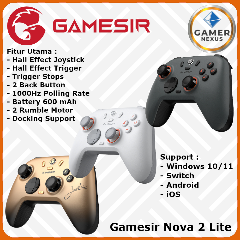 Gamesir Nova 2 Lite Wireless Controller Bluetooth Gamepad PC Windows Android Switch iOS | Shopee ...