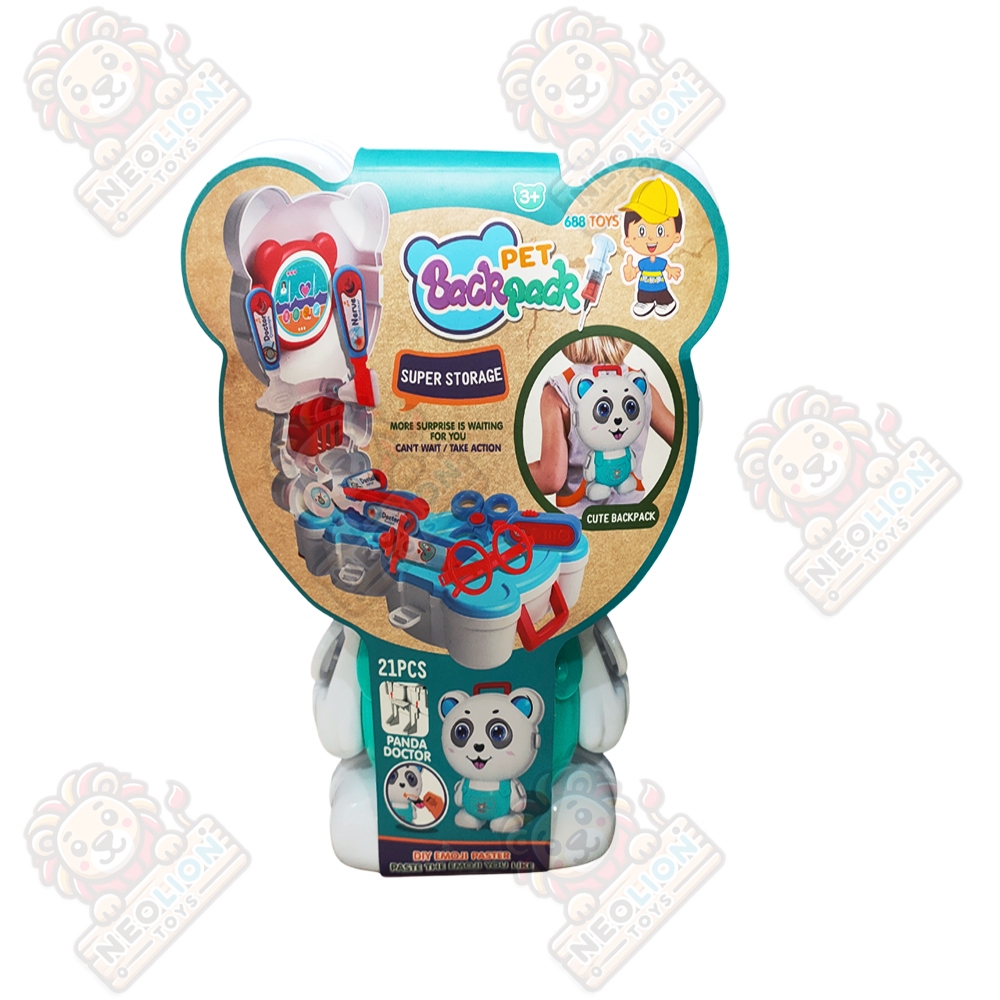 Children's Toy Pet Backpack Panda Doctor Backpack L666-41-W087 | Shopee ...