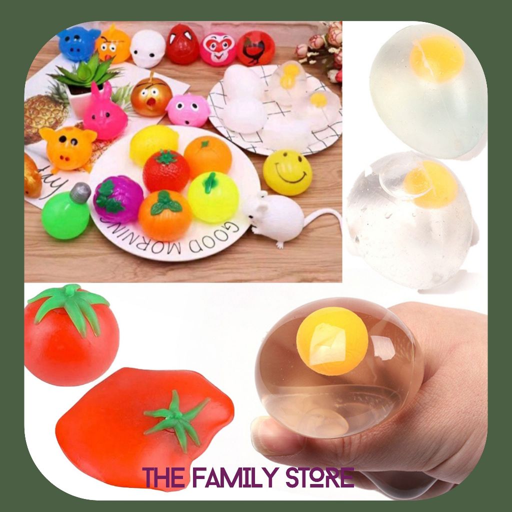 Splat Toy EGG / Squishy Ball Air Stress Ball / TOMATO EGG Toy Slams ...