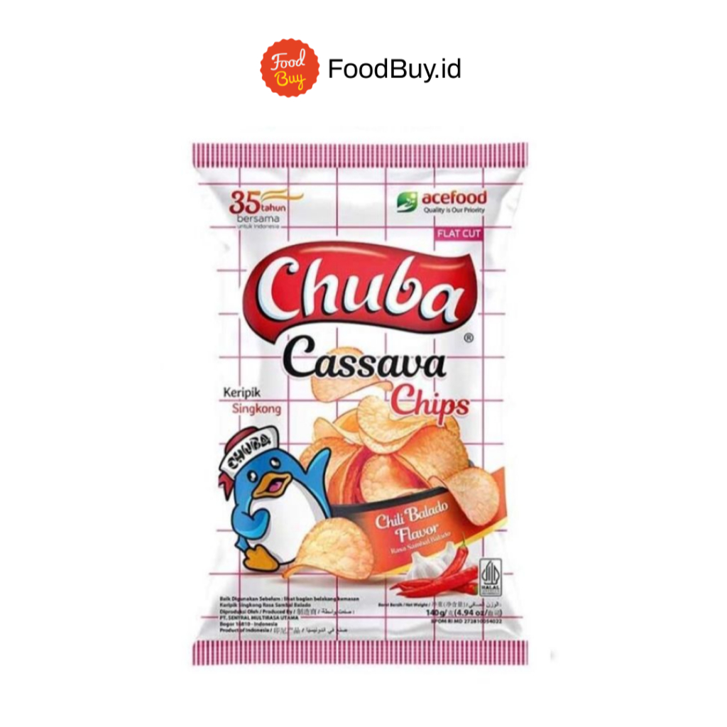 Chuba Snack Cassava Chips with Balado Sambal Flavor 60g | Shopee ...