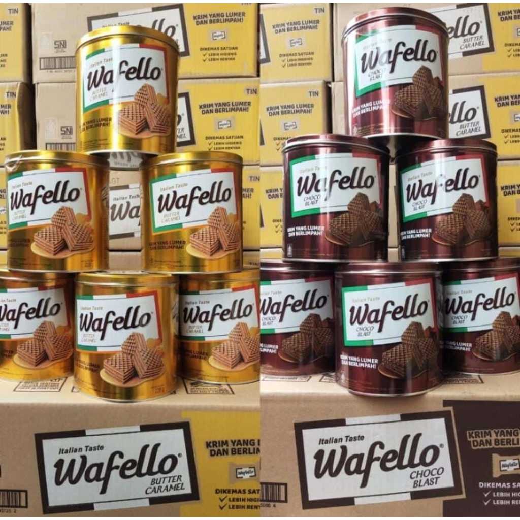Roma Wafello Chocolate & Caramel Canned Wafers | Shopee Philippines