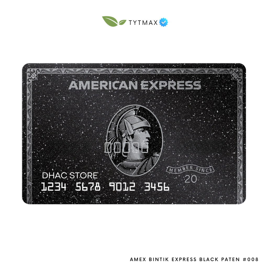 AMEX Titik express black patent 008 / Dummy Credit Card / Fake Premium ...