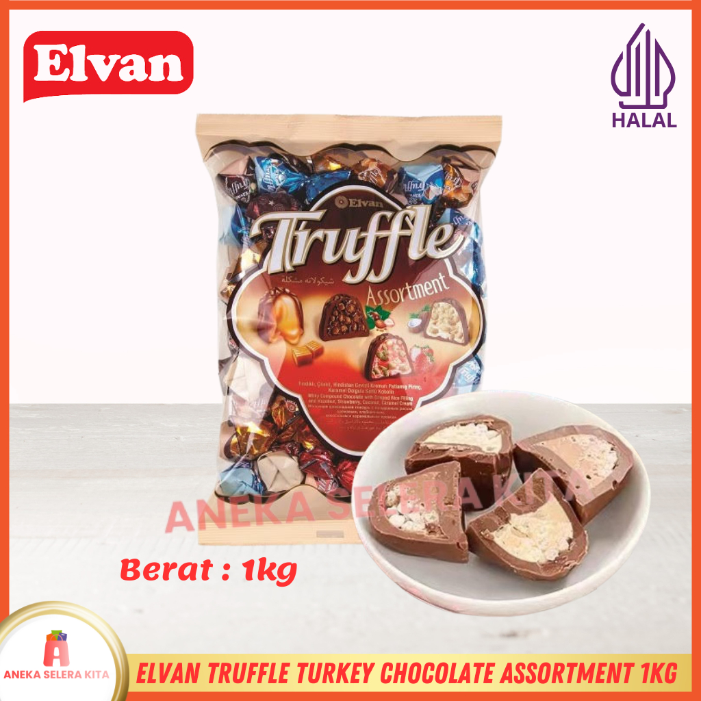 Elvan Truffle Chocolate Arabic Turkish Assortment Halal 1 Kg | Shopee ...