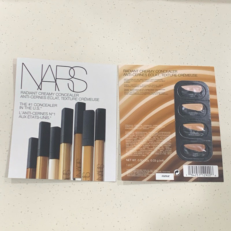 NARS Foundation / Concealer SACHET SAMPLE CARD | Shopee Philippines