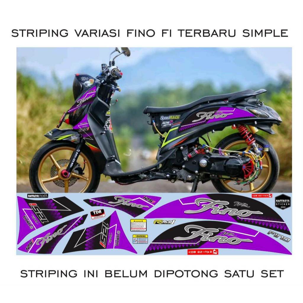 Latest yamaha fino fi125 variation striping, simple and vinyl sticker ...