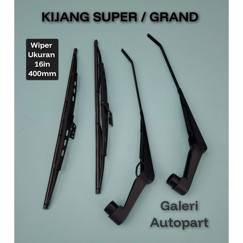 Wiper ARM SET / WIPER HANDLE AND RUBBER WIPER CAR KIJANG SUPER GRAND ...