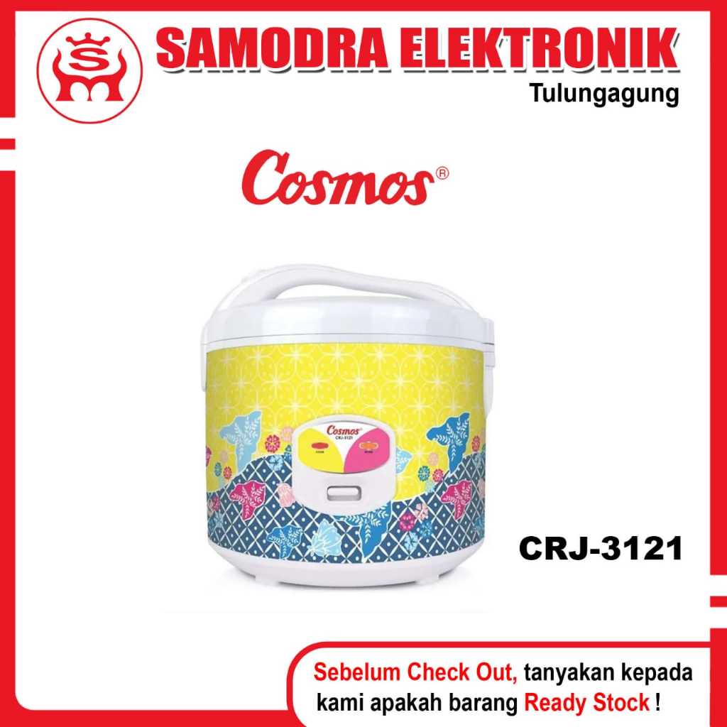Magic Com COSMOS CRJ-3121 | Cosmos 1.8 Liter Rice Cooker | Shopee ...