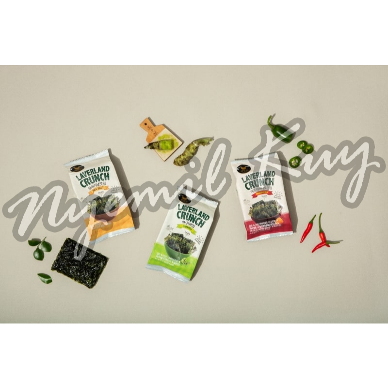 ECER [2 BKS] 1BKS 4.5gram Laverland Crunch Korean Crispy Seaweed Nori ...