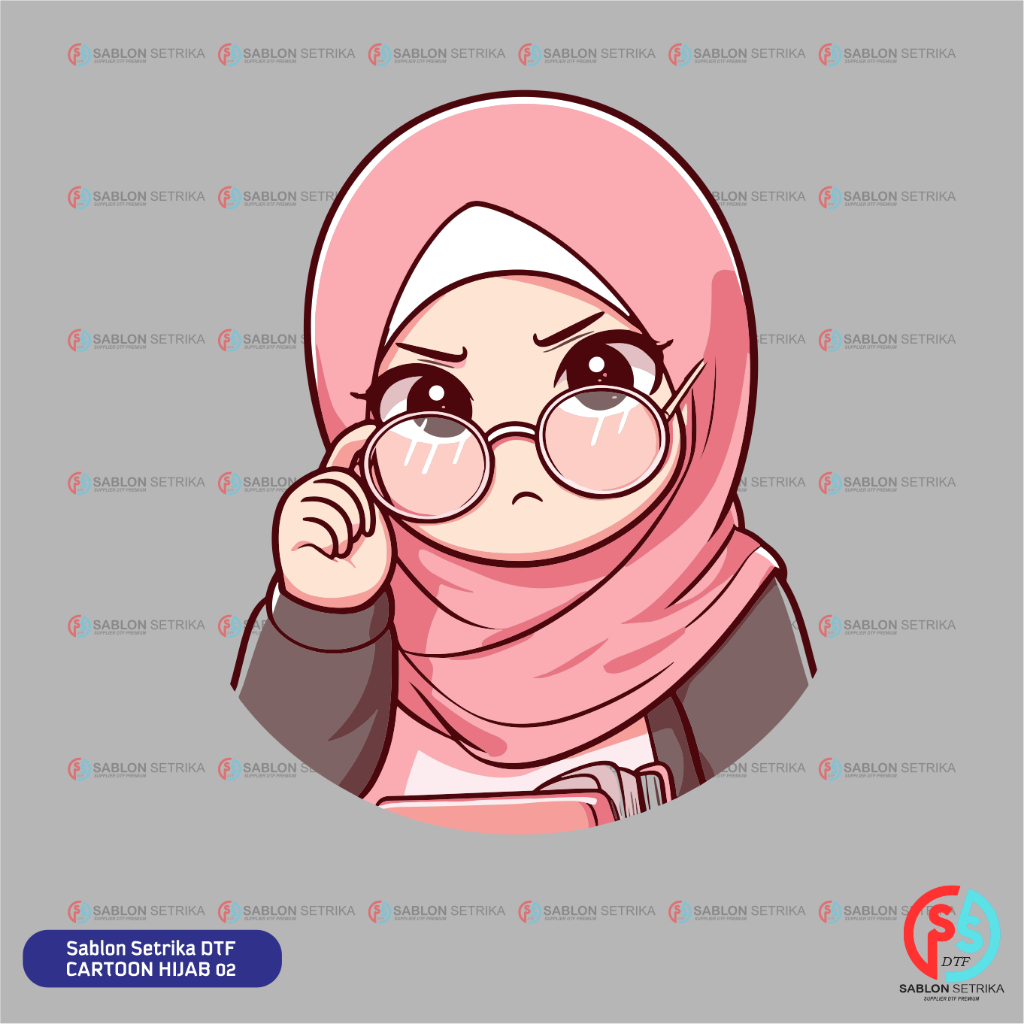 Iron-on Screen Printing DTF Screen Printing CARTOON HIJAB THEME A4 ...