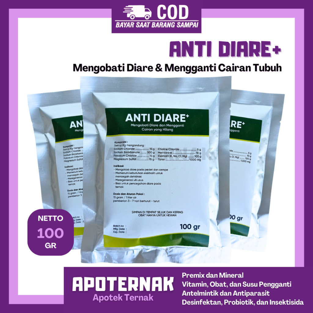 Anti DIARRHEA 100 Grams | Diarrhea Cempe Medication | Calf Diarrhea ...