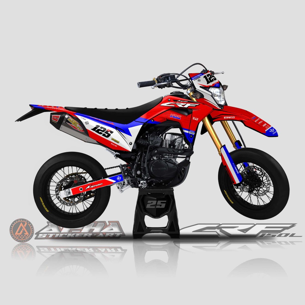 Decal CRF 150 L SUPERMOTO FULL BODY / STICKER DECAL CRF 150 L CAN ...