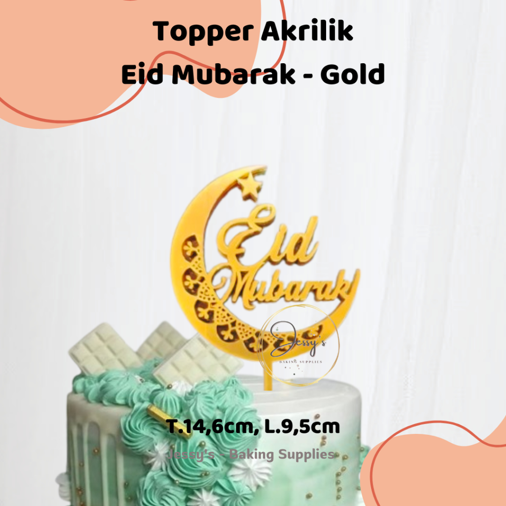 Eid Mubarak Topper, Eid Mubarak Acrylic Topper, Eid Al-Fitr, Acrylic ...