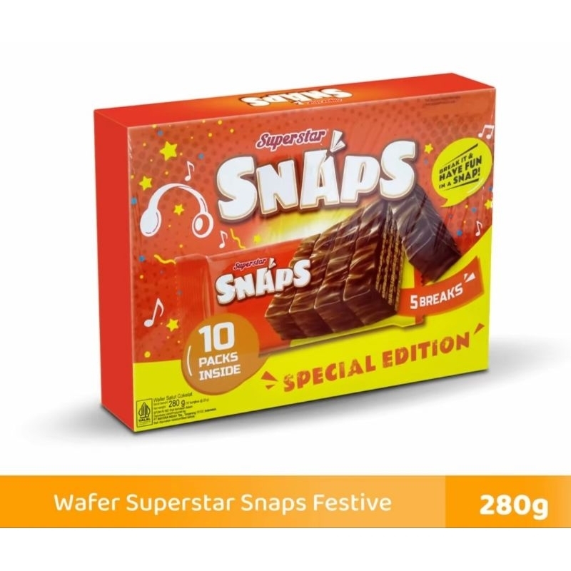 SNAPS WAFER SUPERSTAR FESTIVE BOX 280 GR | Shopee Philippines
