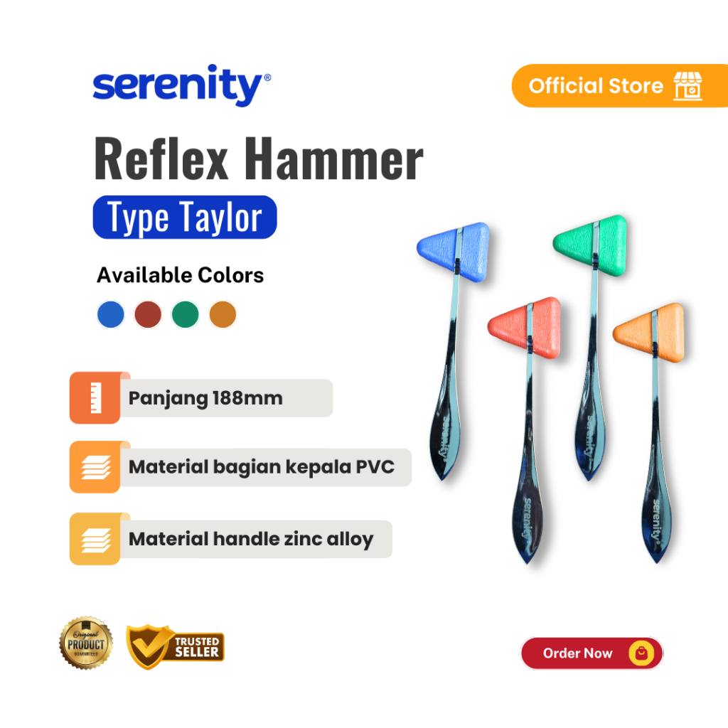 Serenity Reflex Hammer Type Taylor | Original Medical Reflexes Hammer ...