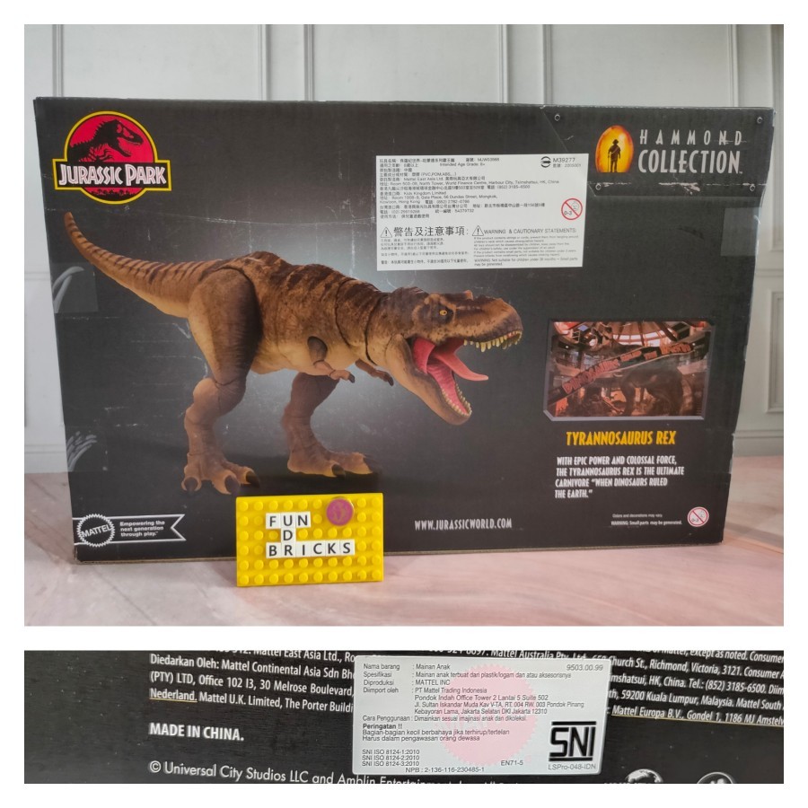 Jurassic World Hammond Collection Tyrannosaurus Rex Mattel Original ...