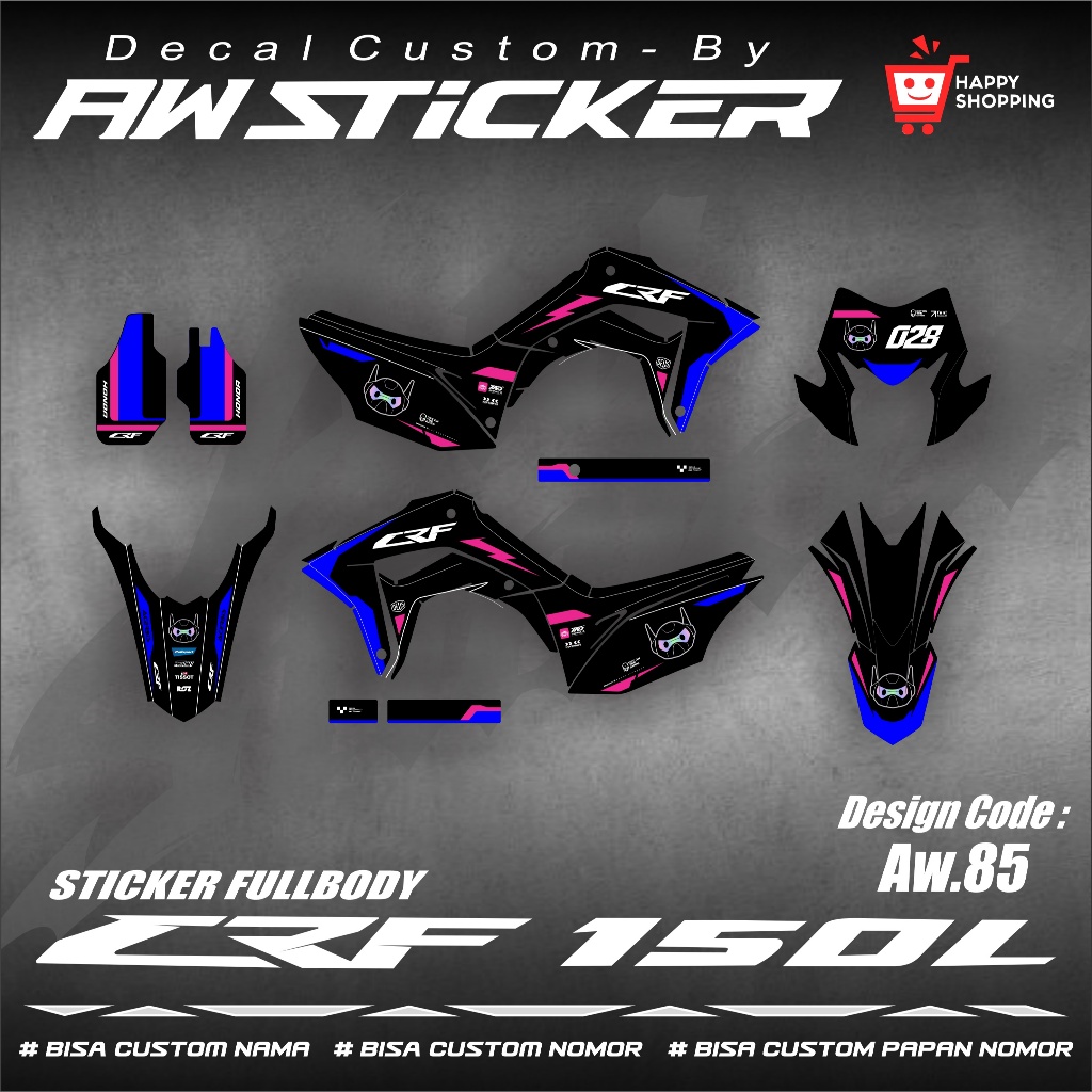 Decal Sticker CRF 150 L Sticker Fullbody-Dekal sticker CRF 150 L Custom ...