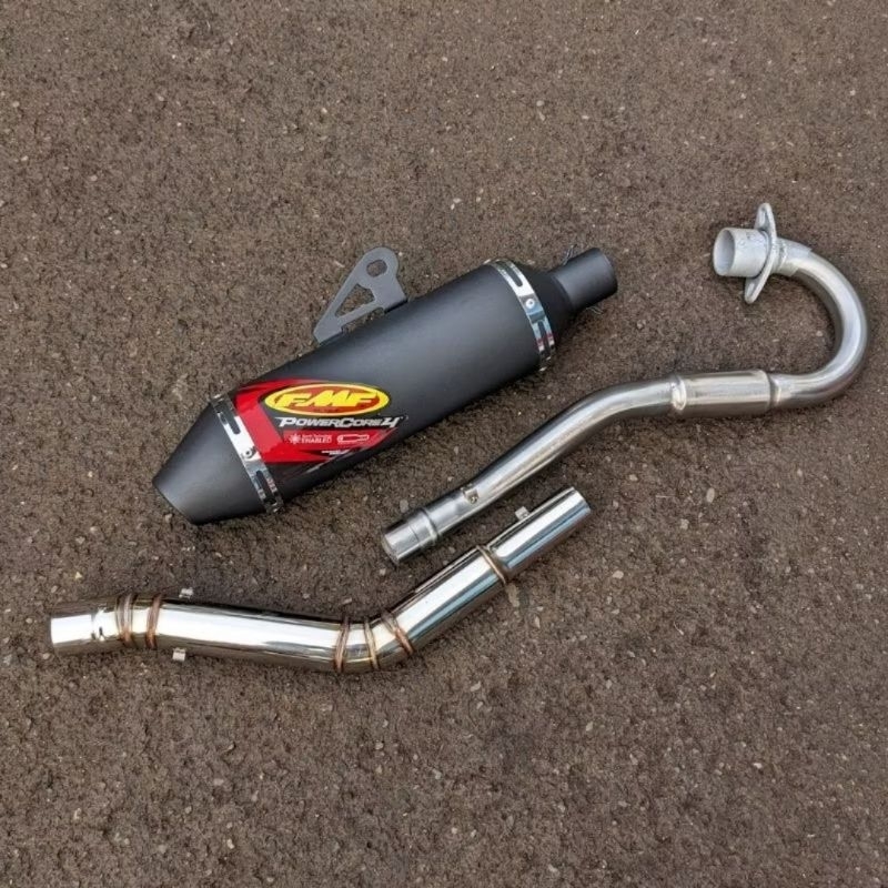 Full set Red FMF Powercore Muffler pipe 38mm crf 150 crf150 KLX 150l,g ...