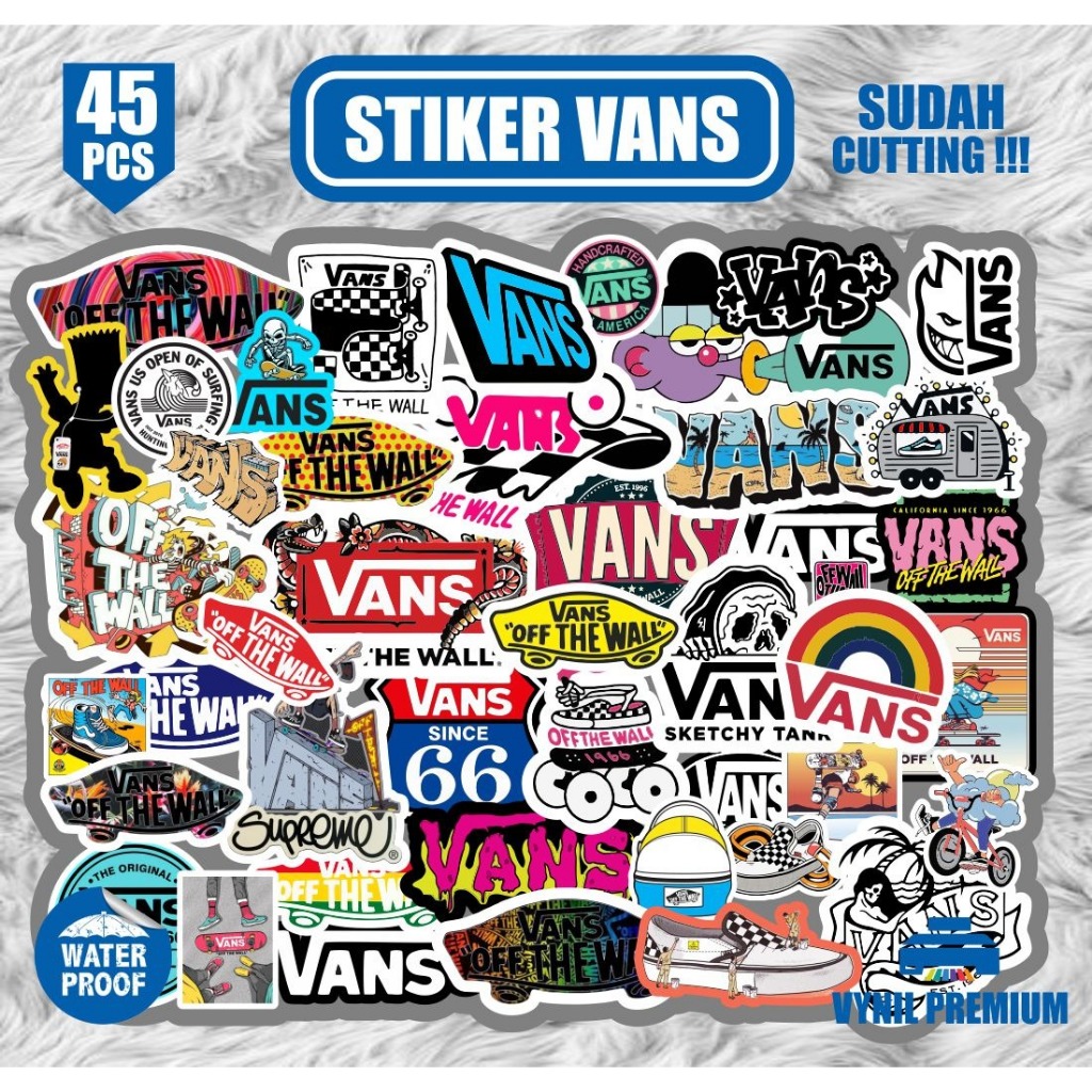 The 45pcs VANS sticker pack has been cut, just stick it on | Shopee ...