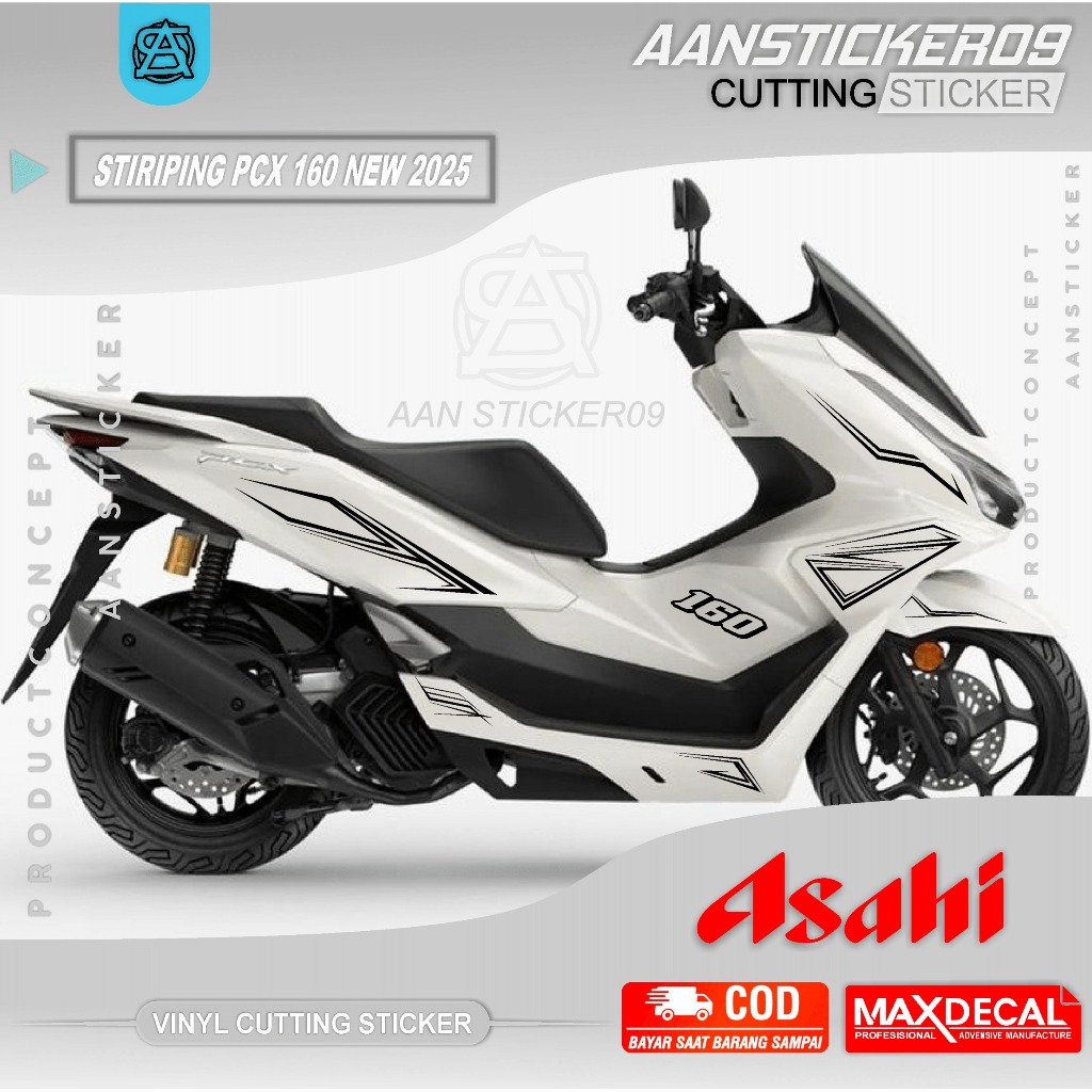 Striping pcx 160 new 2025 - motorbike stickers striping simple concept ...
