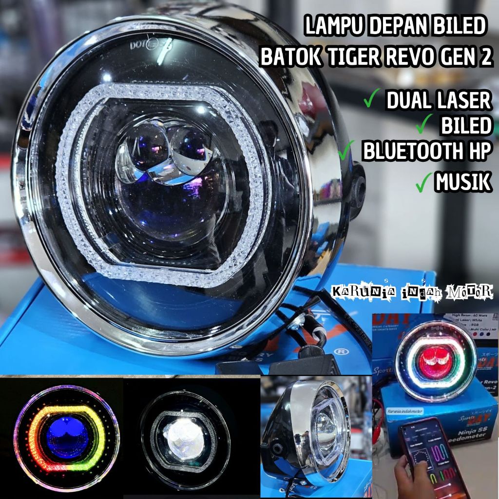 7INCH 19 LED BILED HEADLIGHT PNP TIGER NINJA MEGAPRO SCORPIO NINJA ...