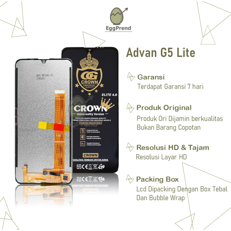 Lcd TOUCHSCREEN ADVAN G5 LITE ORIGINAL FULLSET COMPLETE | Shopee ...