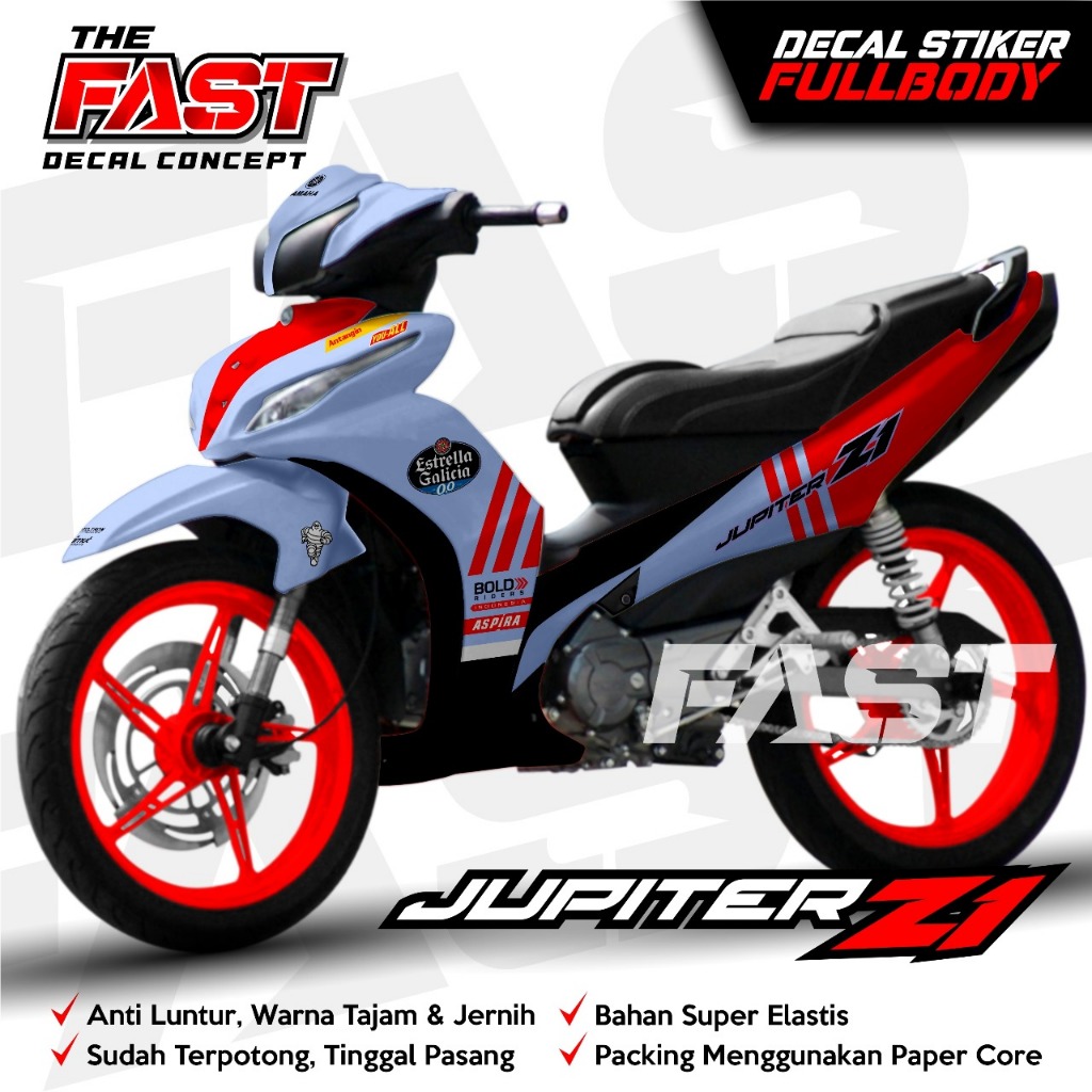 Latest Jupiter Z1 Fullbody Motorcycle Decal Sticker Simple Grsini Motif ...