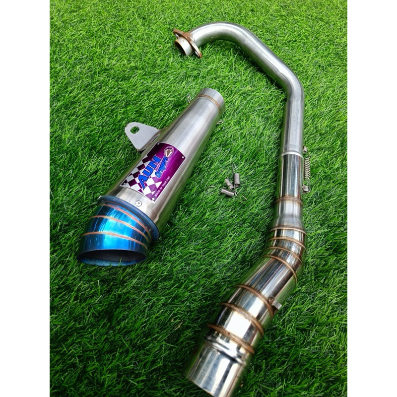 Aun Conical open Exhaust pipe TMX 155 Bajaj CT100/125 YTX Skygo RS ...