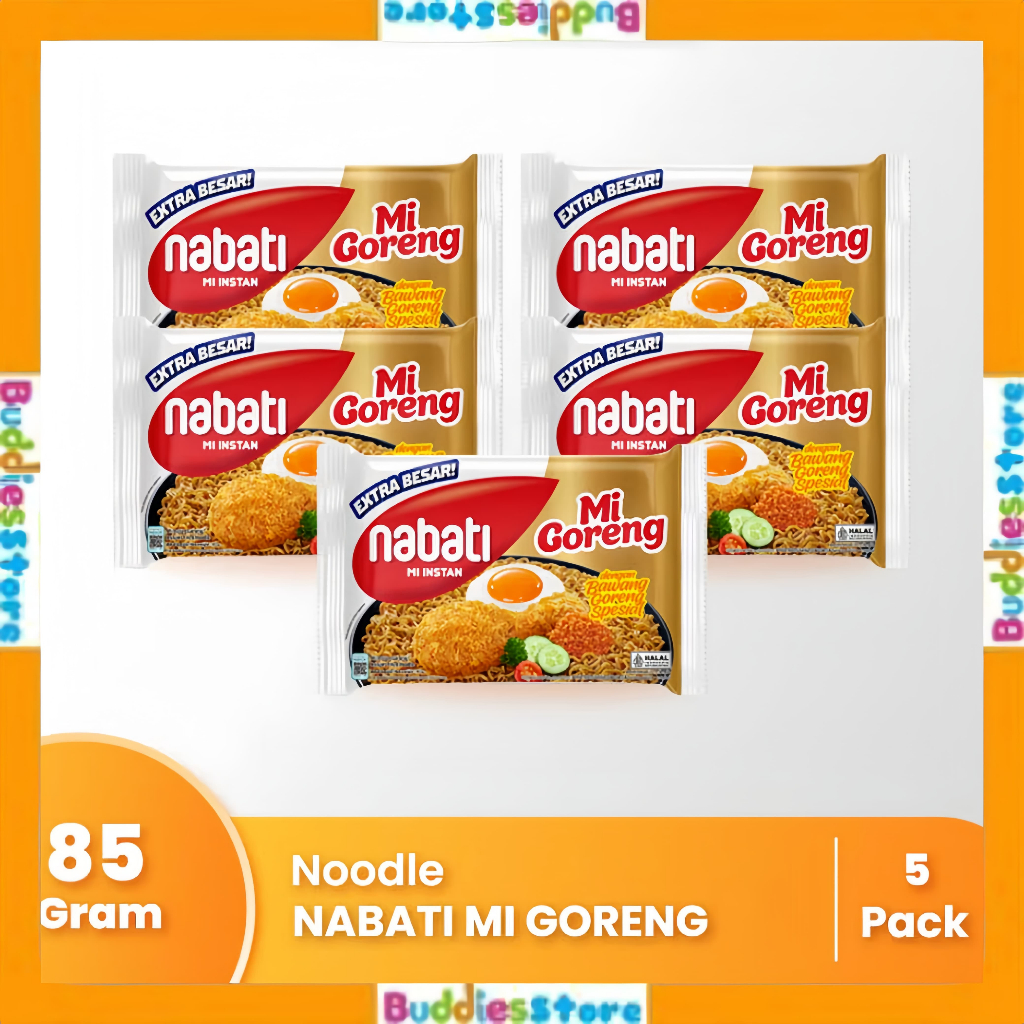 Fried NABATI RICHEESE NOODLES CONTAINS 5 PACKAGES / NABATI INSTANT FRIED NOODLES | Shopee ...