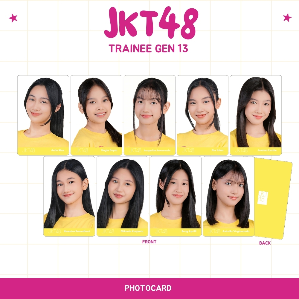 PHOTOCARD JKT48 TRAINEE GEN 11 12 & 13 2 SIDES (PRICE 17 PCS + 2 SIDED ...