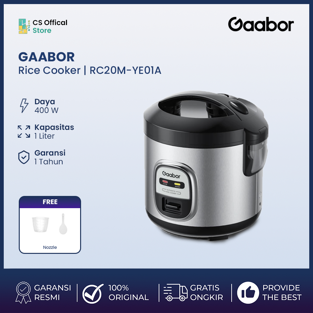 Gaabor Rice Cooker Magic Com 400W 1L Multipurpose Non-Stick Rice Warmer ...