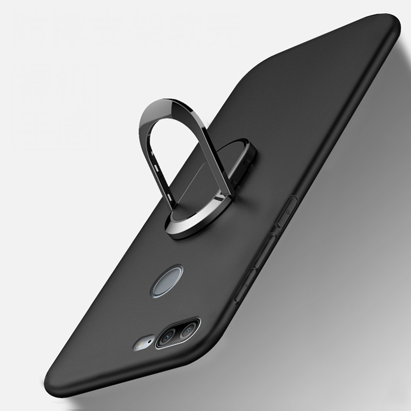 HUAWEI HONOR 9i CASE SOFT MATTE WITH / WITHOUT IRING BLACK (DOFF) SLIM ...