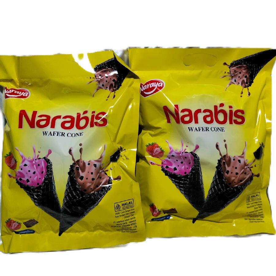 Narabis wafer cone strawberry and chocolate flavor 220 gr Narabis ...