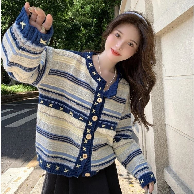 ROSELLA Premium Knit Cardigan Renjun Premium Cardigan, Oversize Crop ...