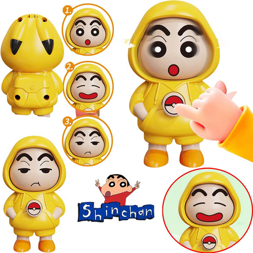 GANTUNGAN Emotional Crayon Shin-chan Changing Face Keychain Doll ...