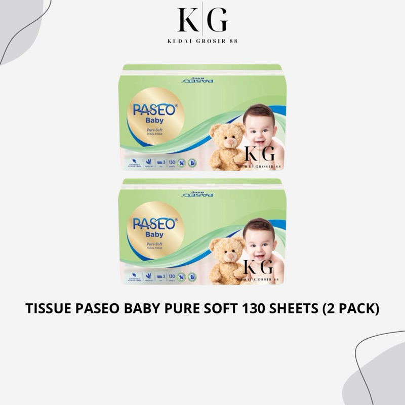 PASEO Baby Pure Soft Facial Tissue 130 SHEETS (2 PACK) | Shopee Philippines