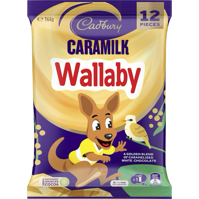 Cadbury Caramilk Wallaby Milk Chocolate Share Pack 12 Pieces 144g ...