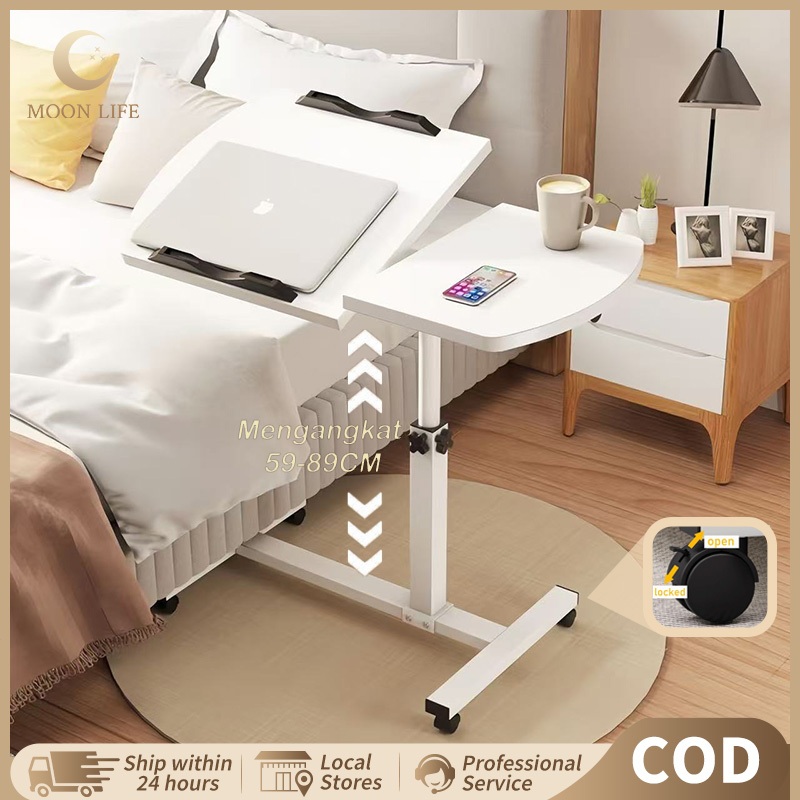 Portable Folding Laptop Desk With Wheels Work Desk Computer Study Desk ...