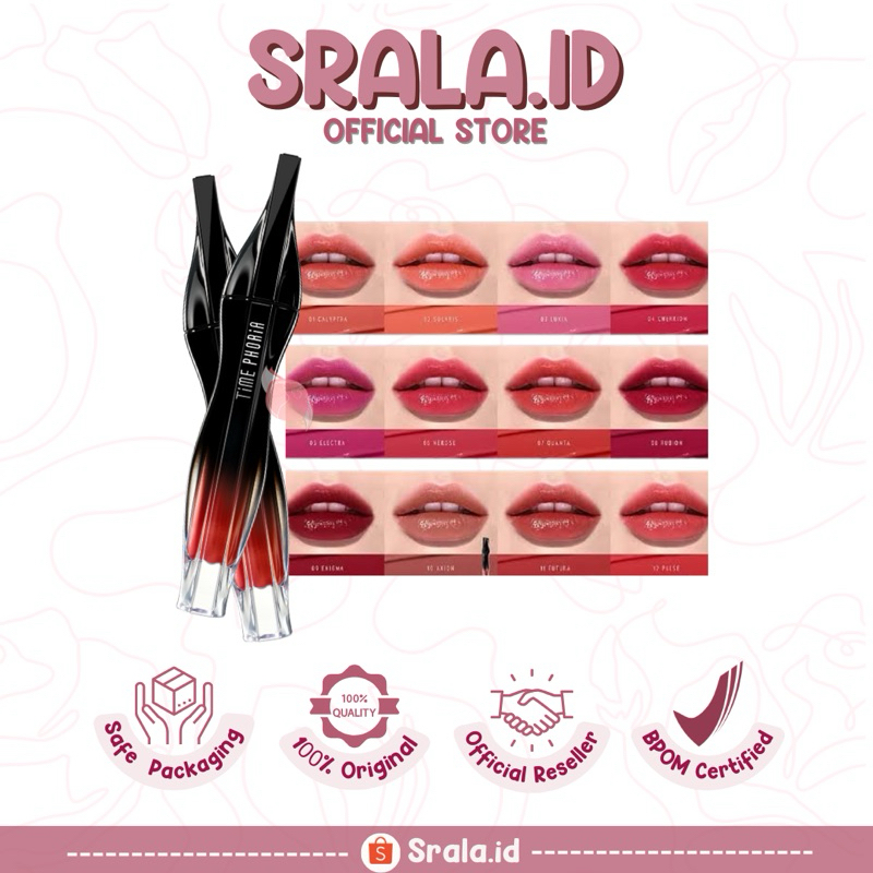 TIME PHORIA STELLAR DUST LIP STAIN Long Wearing Glossy Liquid Lip Tint ...