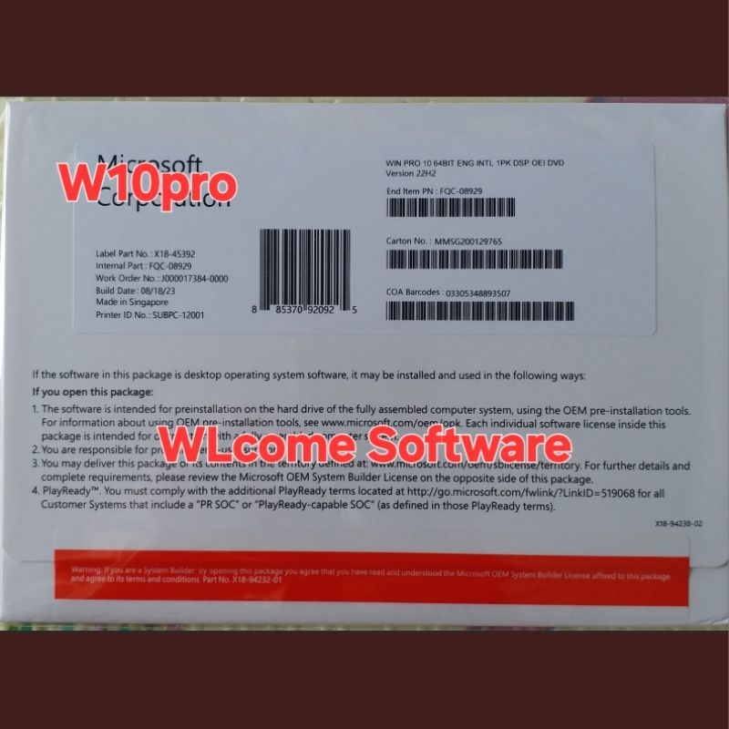 ( Pro ) Win10 Professional 64bit Original (dvd n sticker) | Shopee Philippines