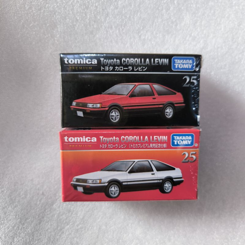TOMICA PREMIUM 25 1/60 TOYOTA COROLLA LEVIN RED/WHITE | Shopee Philippines