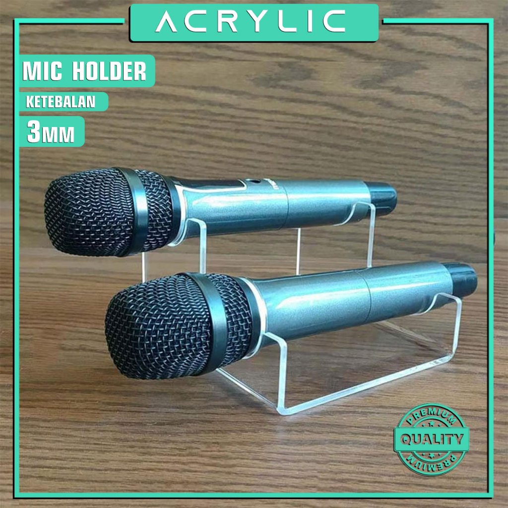 Acrylic Mic Holder Acrylic Microphone Stand Display Mic Storage Case ...