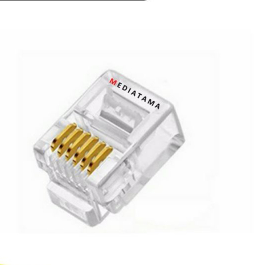 RJ12 6PIN CONNECTOR RJ-12 Telp Line CONNECTOR 6 Pin 6P Jack Telephone ...