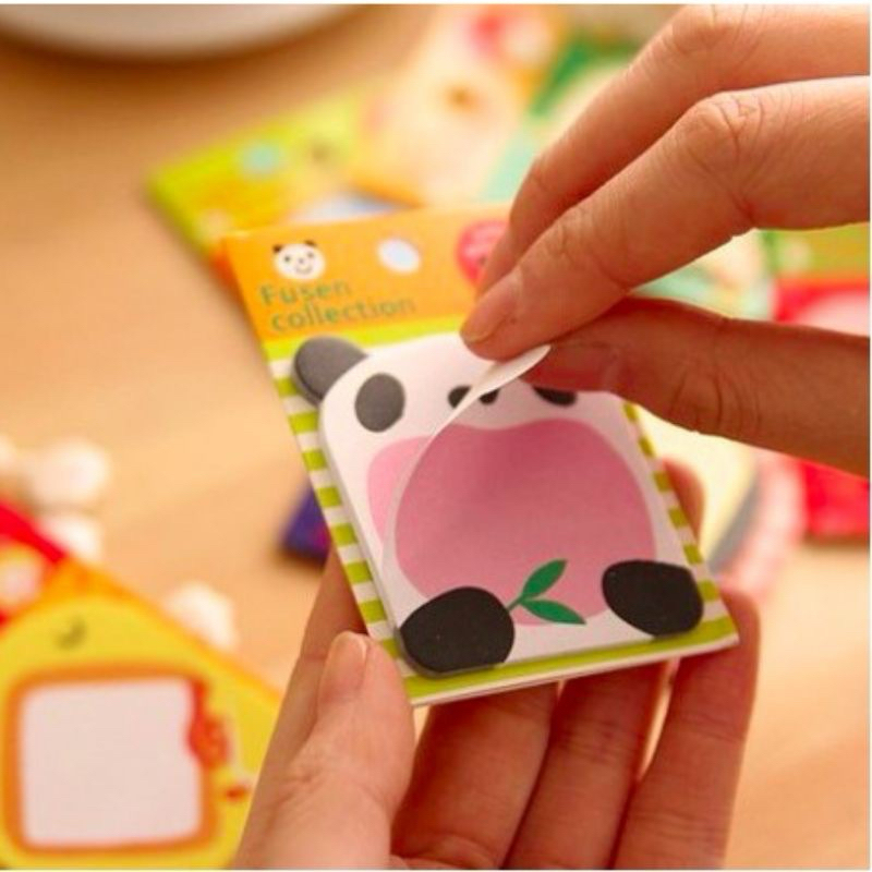 Sticky Note Memo Cute Random Character Mini Memo Paper Note Sticker ...