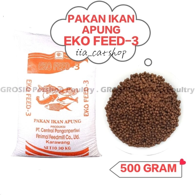 Eco Feed Pellets 3 Fish Pellets Fish Feed 500 Grams Catfish Food Patin ...